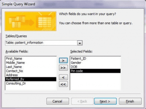 Drug information Storage and Retrieval using MS Access